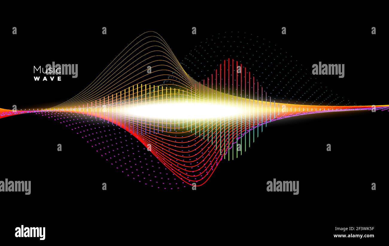 Abstract sound wave rhythm background vector illustration Stock Vector ...