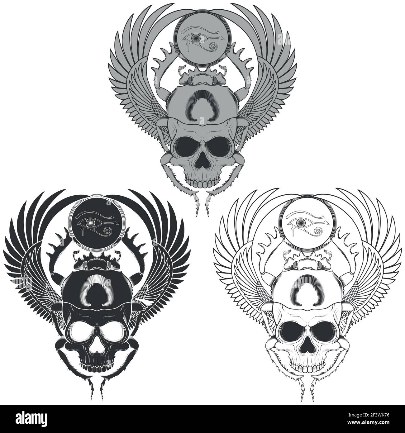 Winged Scarab Tattoo