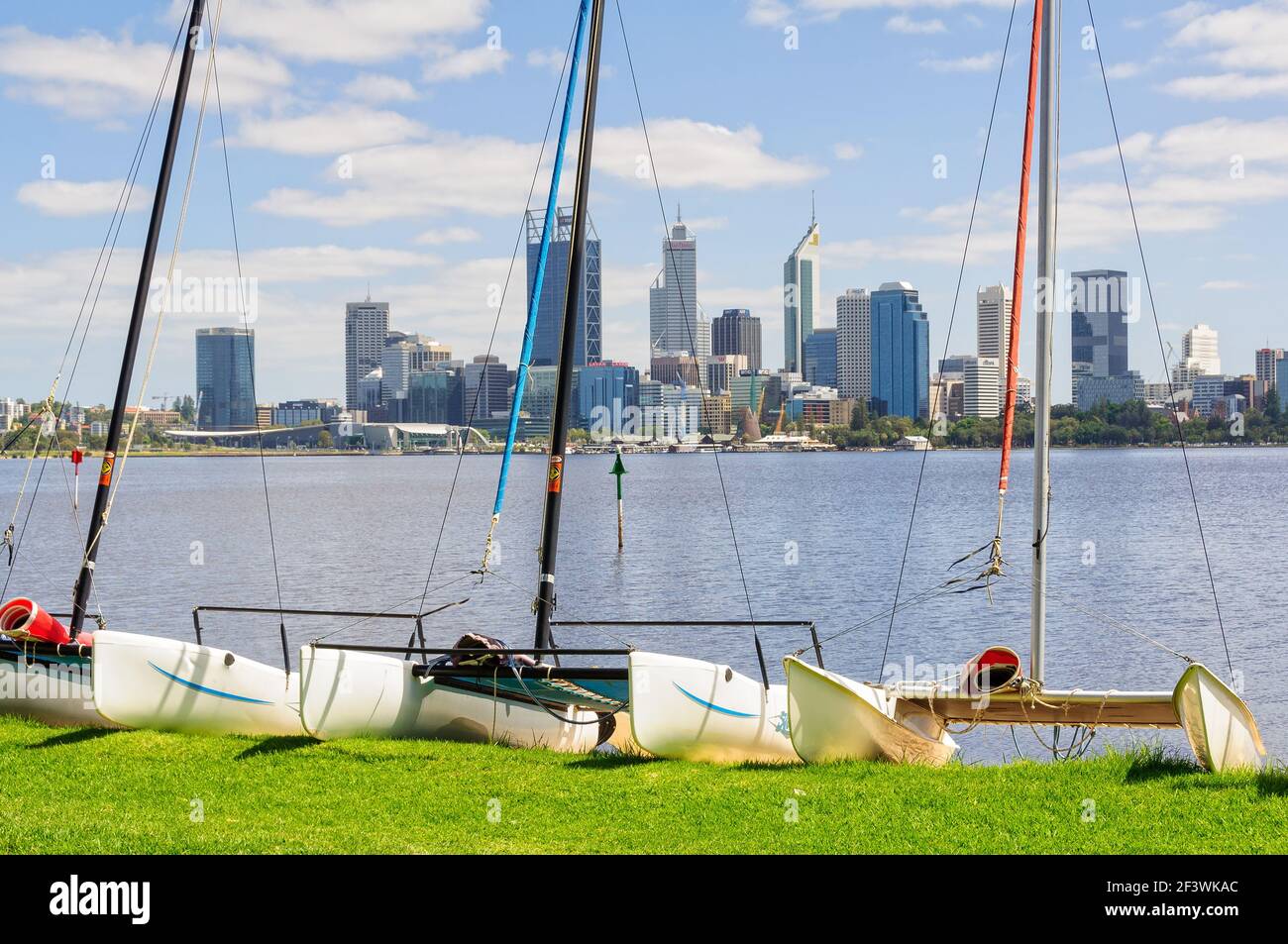 Central Business District photographed from the bank of the Swan River ...
