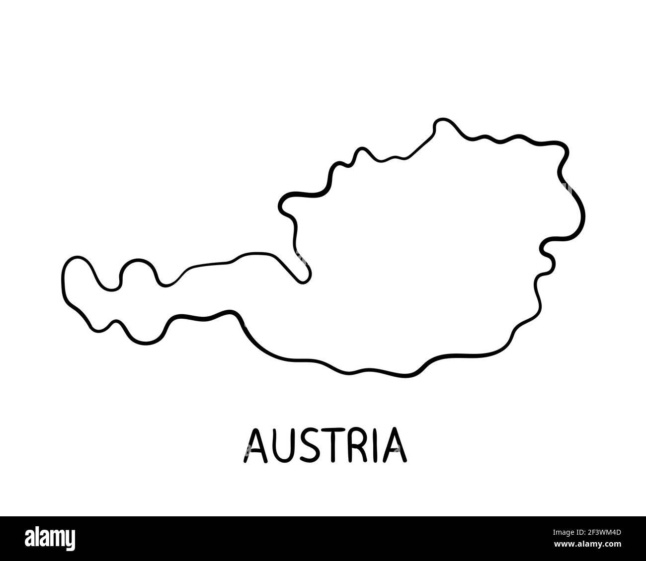 Austria map political Cut Out Stock Images & Pictures - Alamy