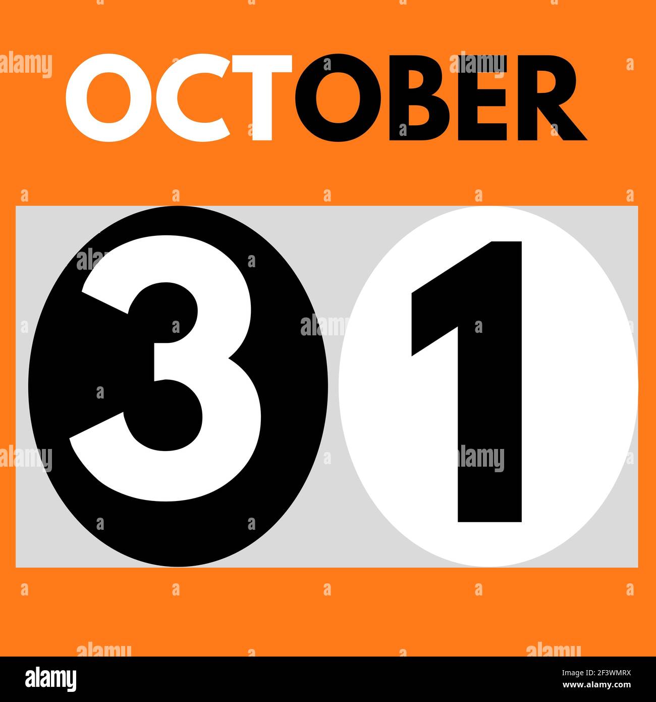 October 31 . Modern daily calendar icon .date ,day, month .calendar for ...