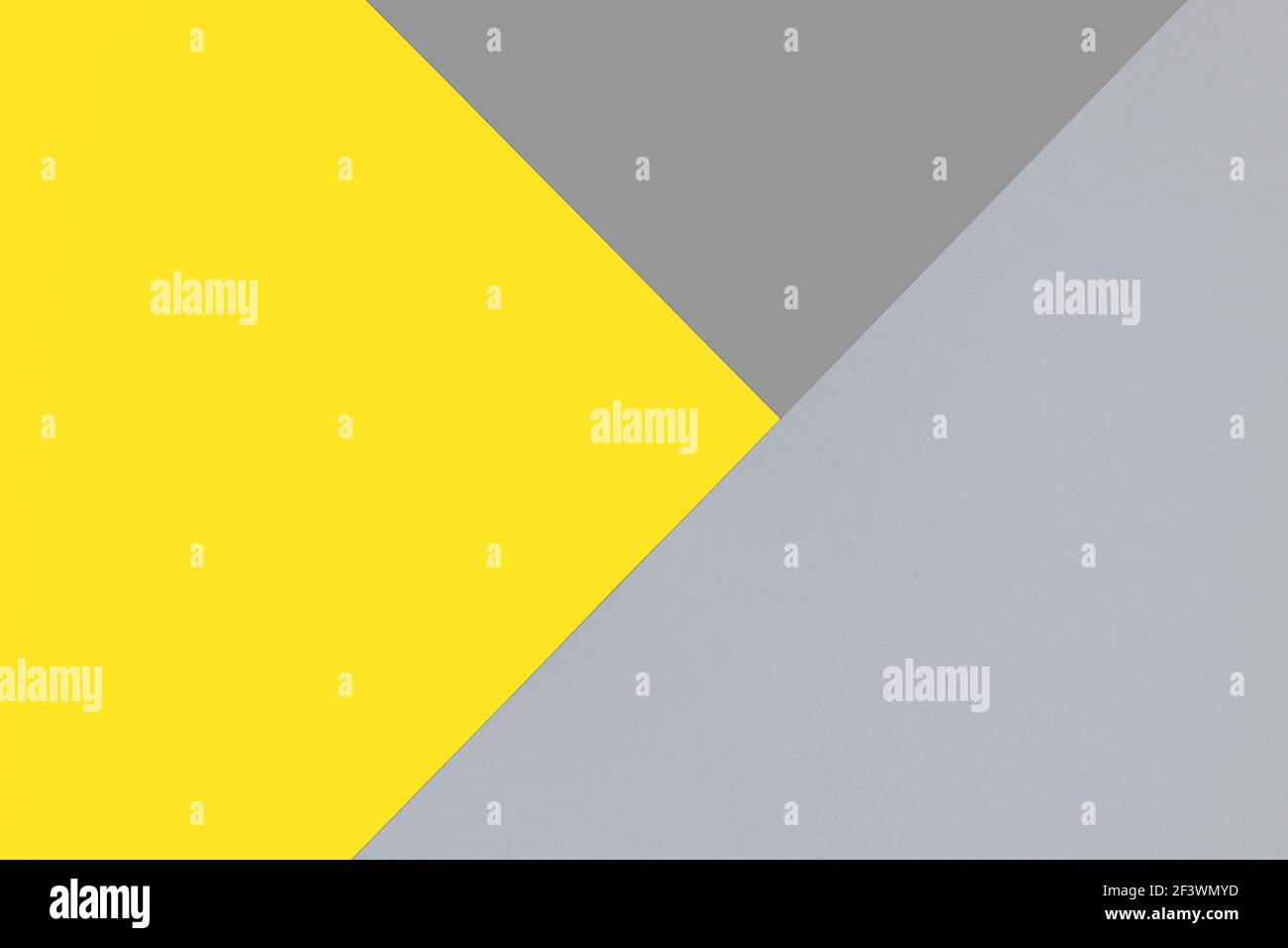 Light gray, yellow and gray colored paper. Geometric empty paper ...