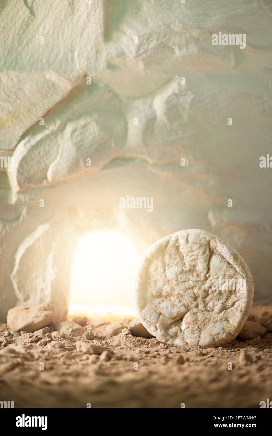 Easter Resurrection Empty Tomb Empty Tomb While Light Image & Photo