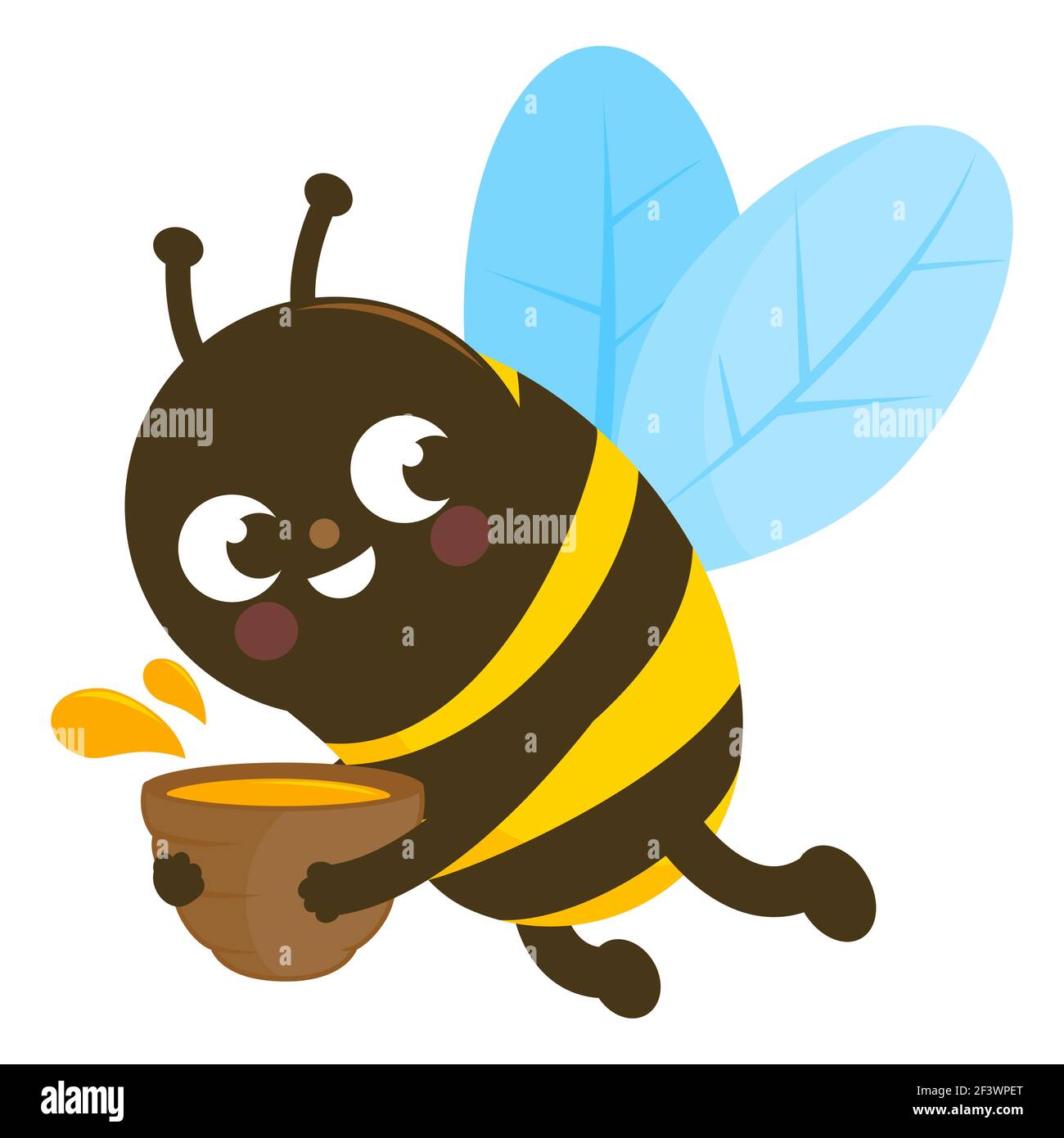 Brown Cartoon Bee