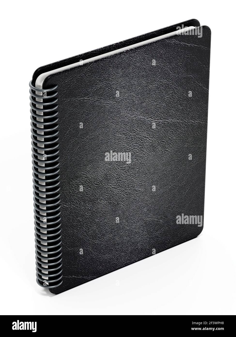 Black notepad isolated on white background. 3D illustration Stock Photo ...