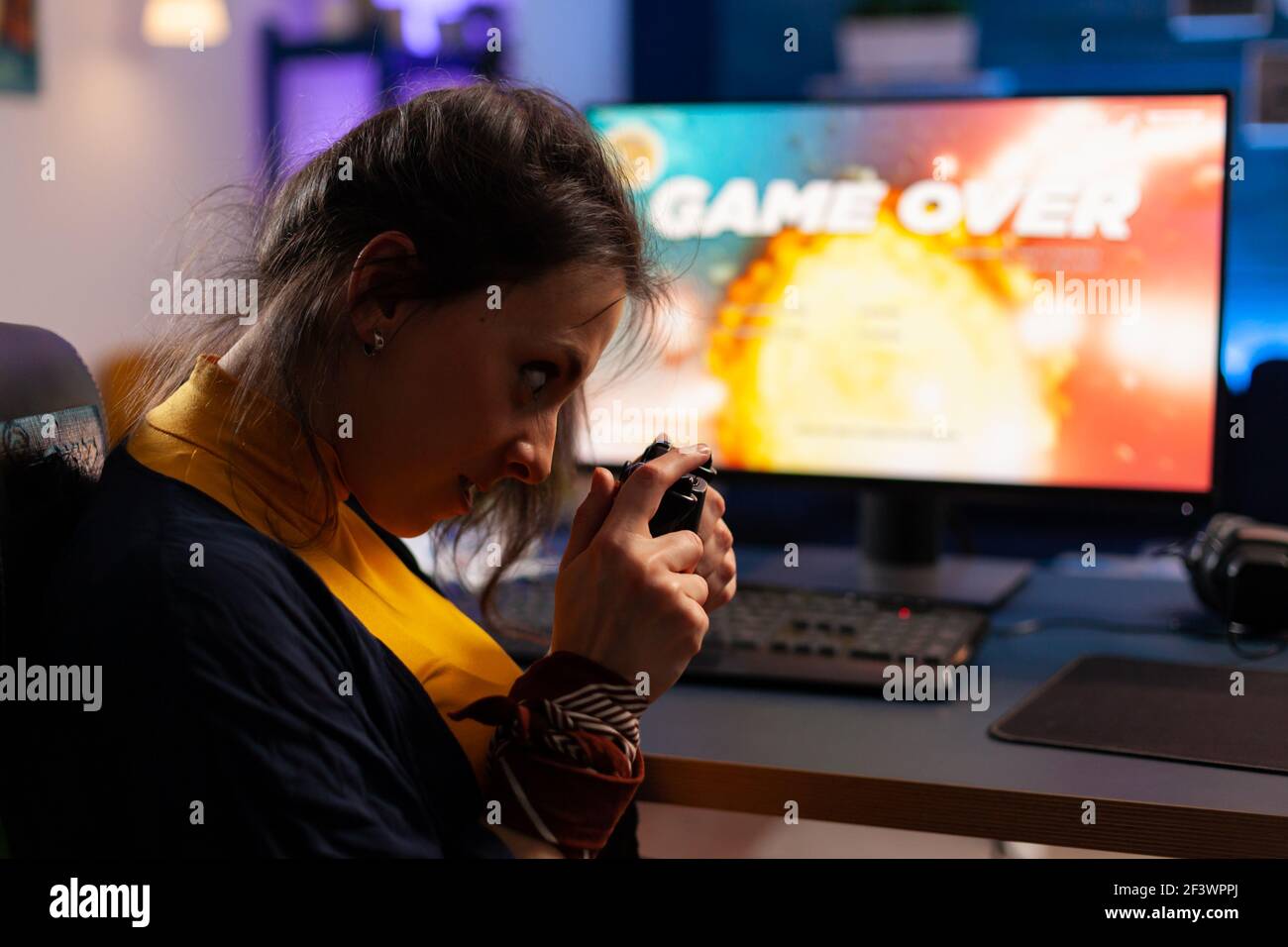 Game over on display rgb hi-res stock photography and images - Alamy