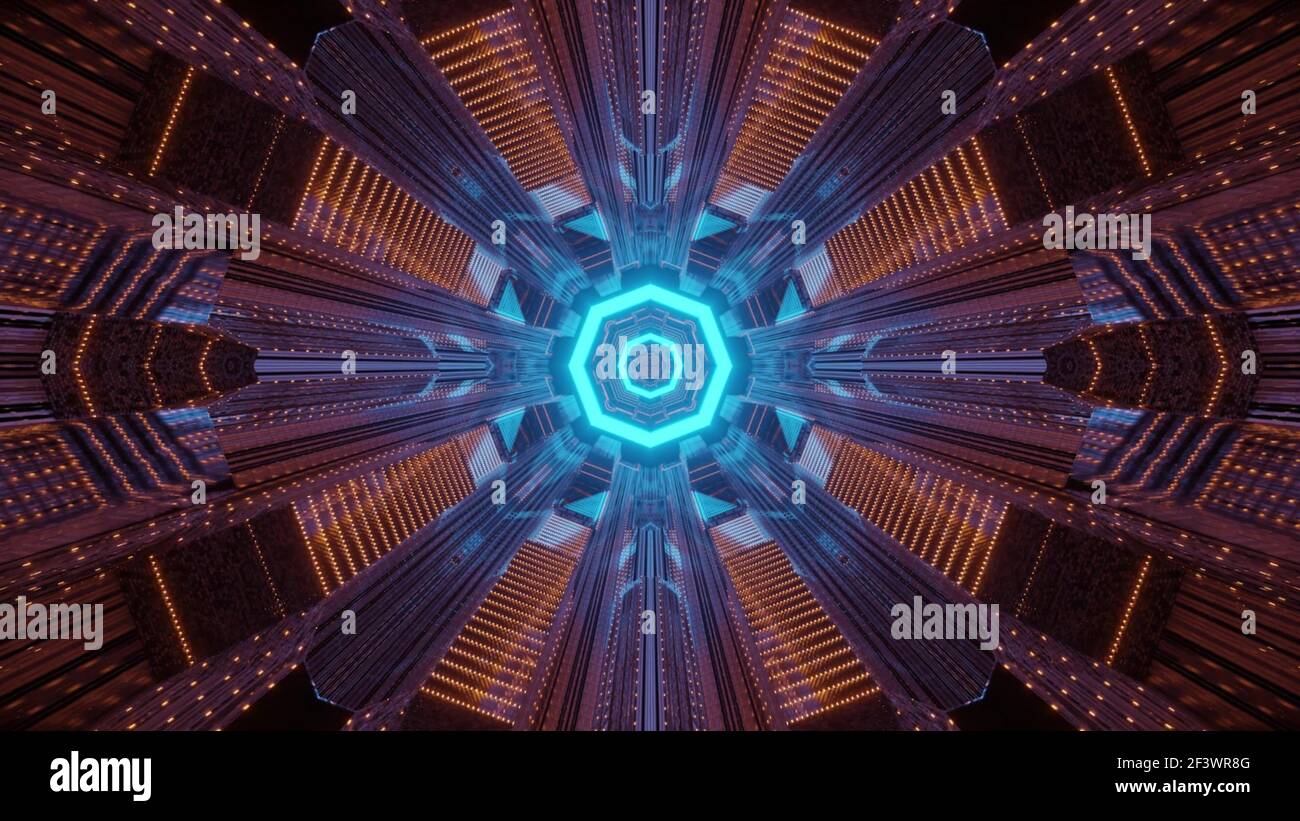 Abstract tech geometric background 3d illustration Stock Photo - Alamy