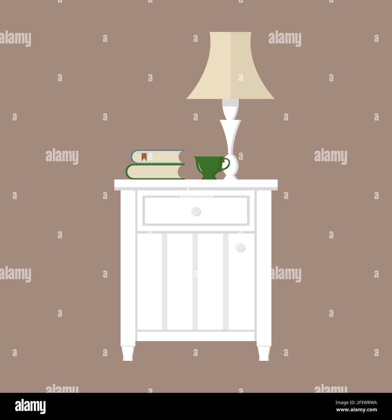 Bedside table Stock Vector Images - Alamy