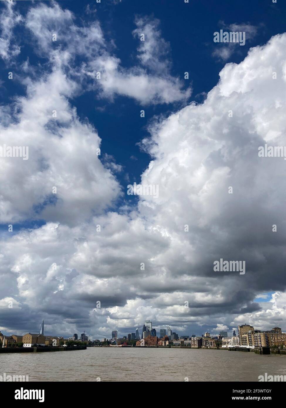 Storm Clouds over the City of London during Lockdown, England UK Stock ...