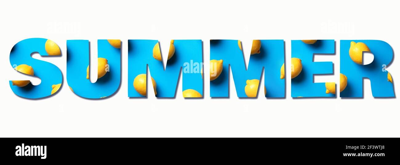 Vitamin citrus text concept Cut Out Stock Images & Pictures - Alamy