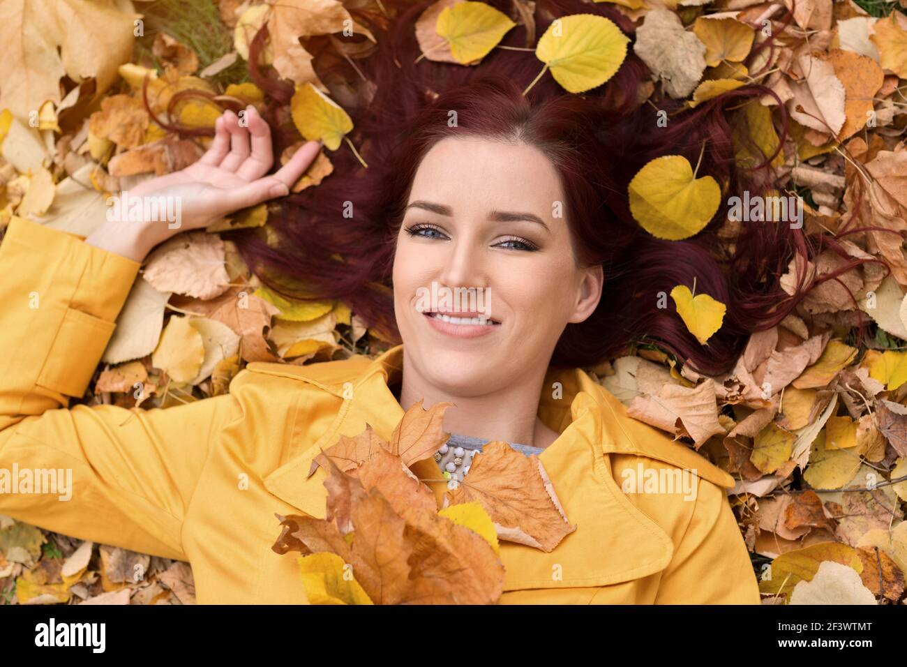 women relax in a beautiful autumn Stock Photo - Alamy