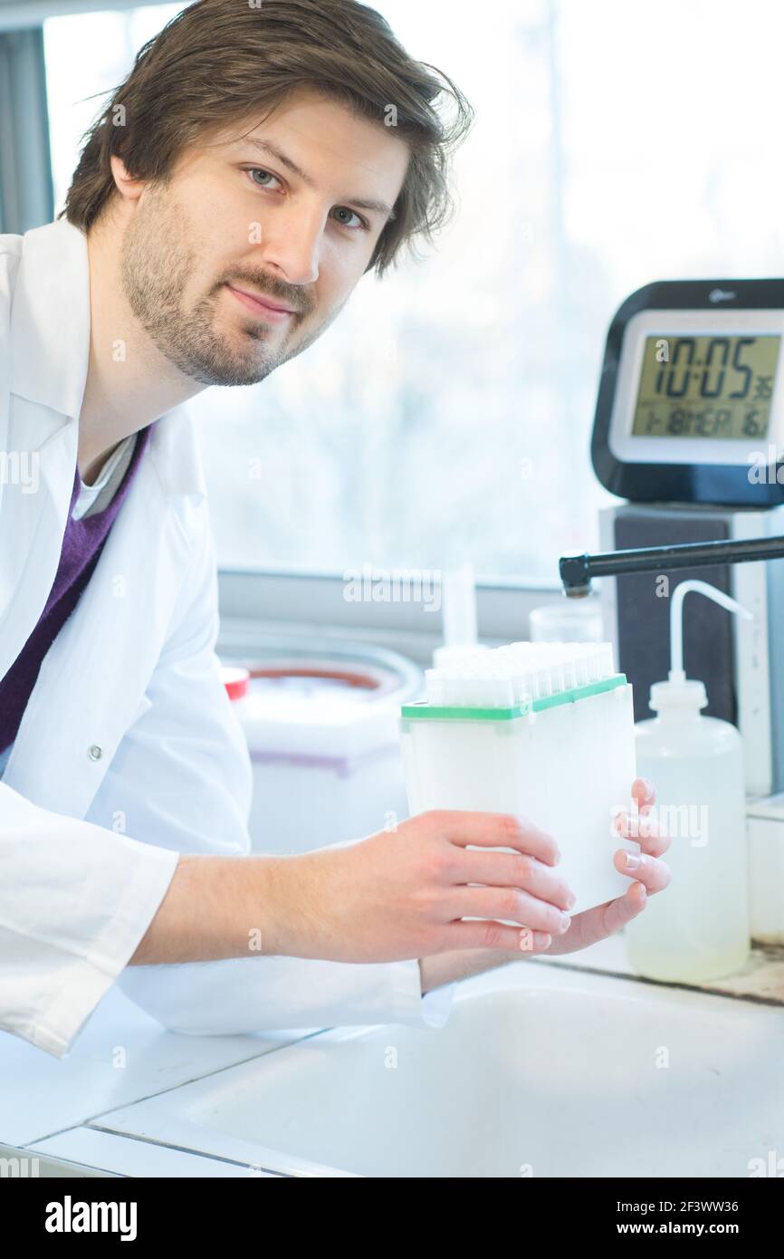portrait of a young attractive lab worker Stock Photo - Alamy