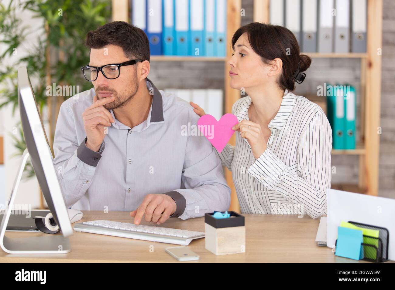 love at work office concept Stock Photo - Alamy