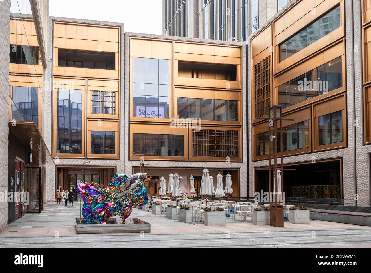 SHANGHAI, CHINA - MARCH 18, 2021 - The BFC Bund Financial Center has a ...