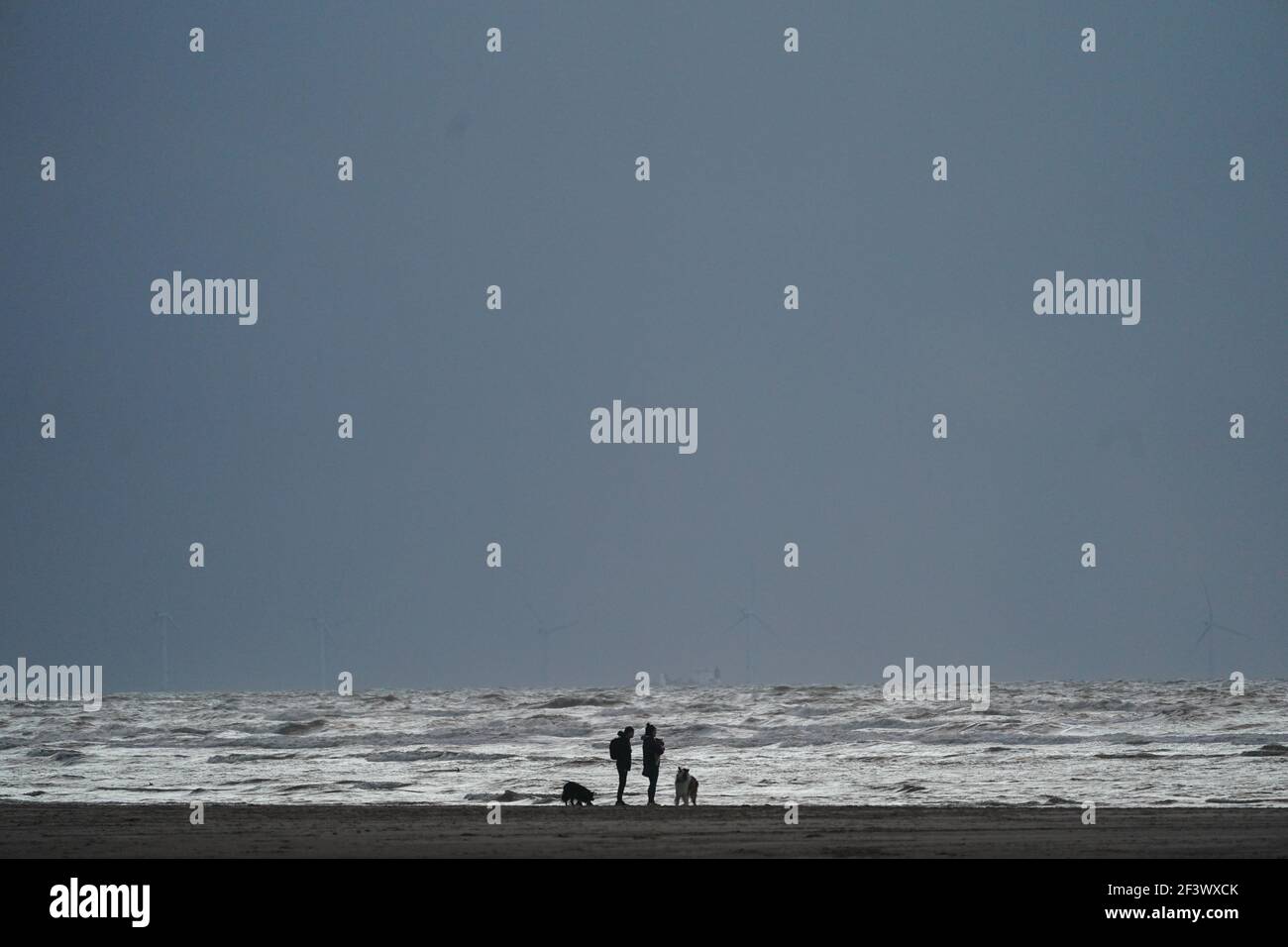 Winter Beach Scene Stock Photo - Alamy