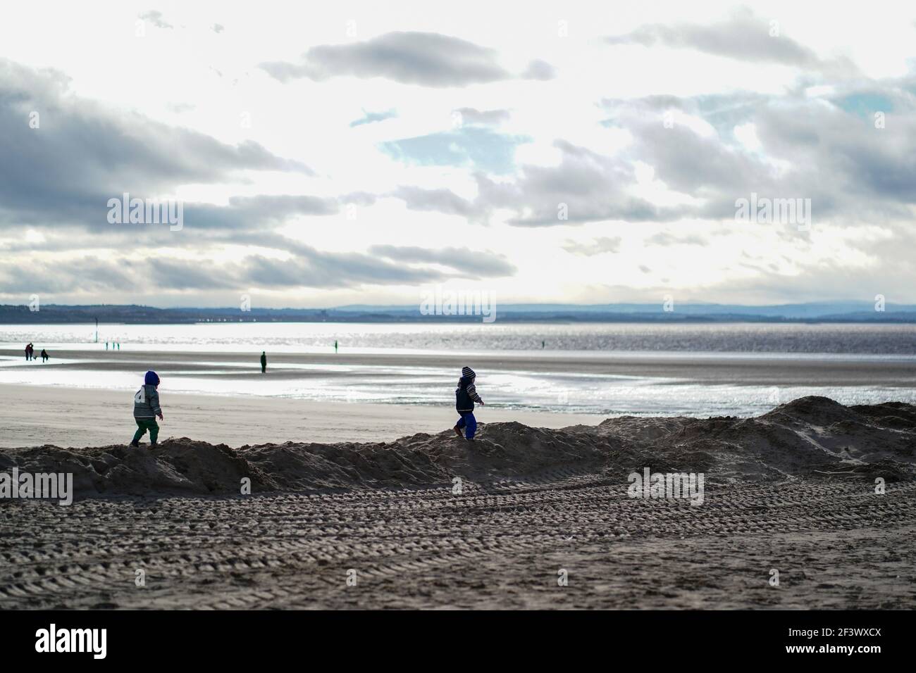 Winter Beach Scene Stock Photo - Alamy