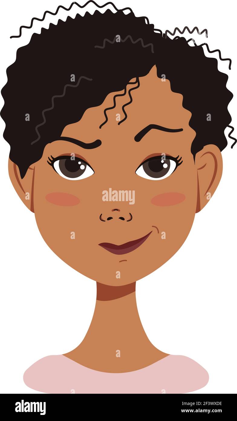 facial expression avatars of African American woman with different ...