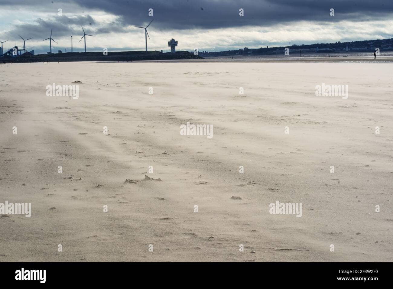 Winter Beach Scene Stock Photo - Alamy