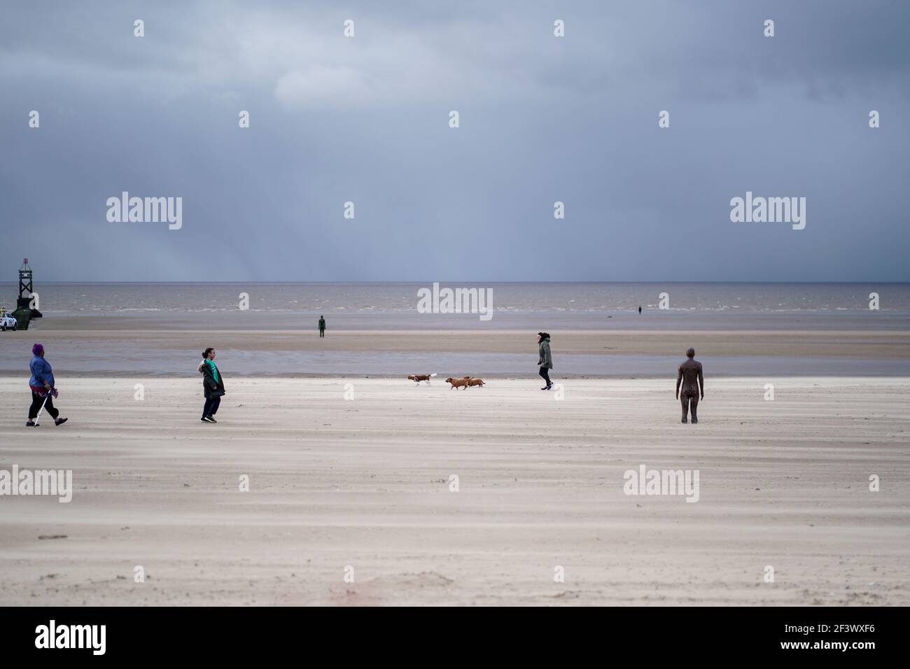 Winter Beach Scene Stock Photo - Alamy