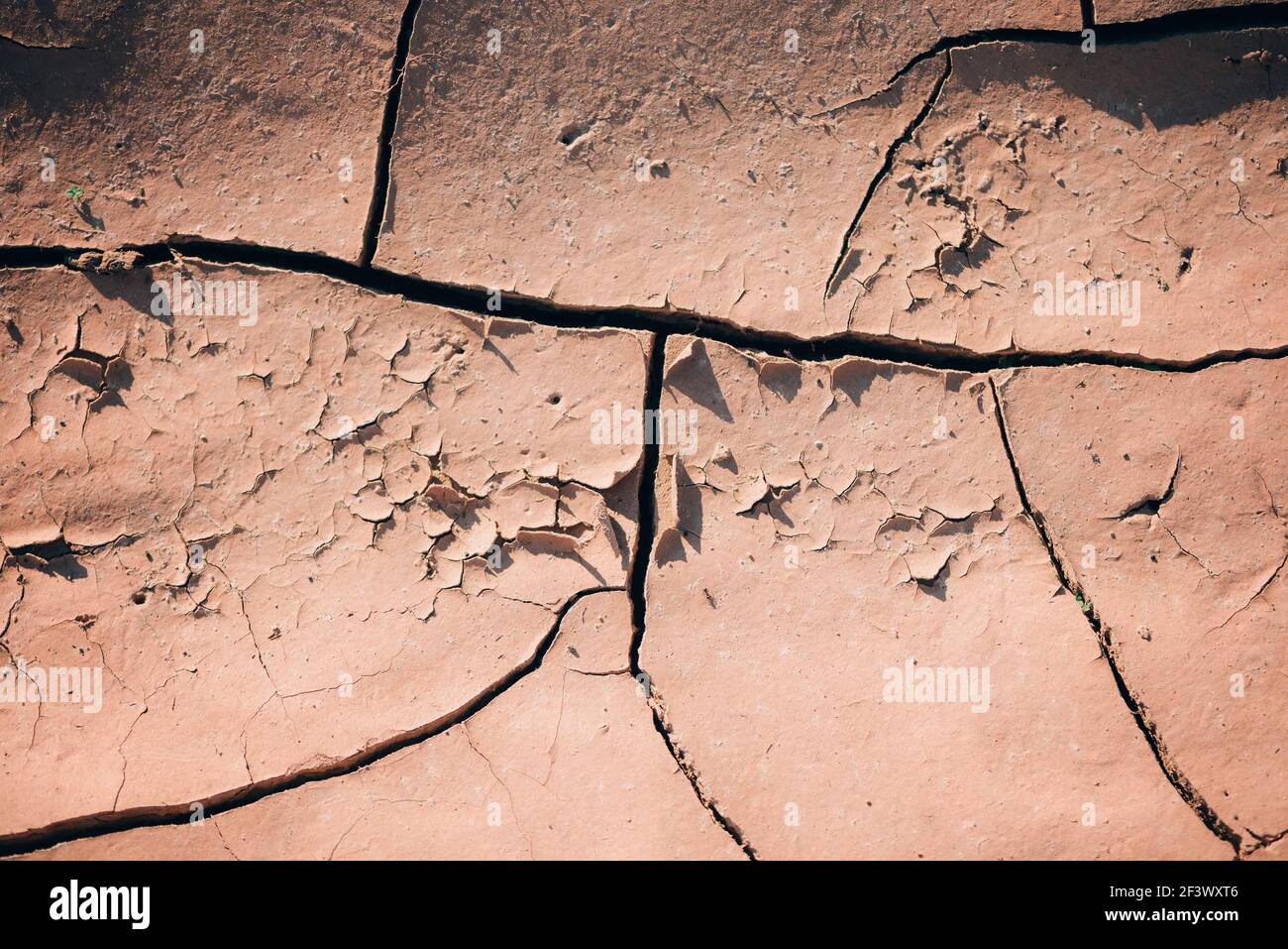 Dry land ground. Global warming problem. Desert concept. Cracked soil ...