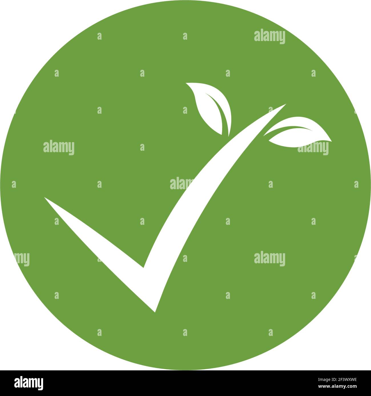 Leaf checkmark Stock Vector Images - Alamy