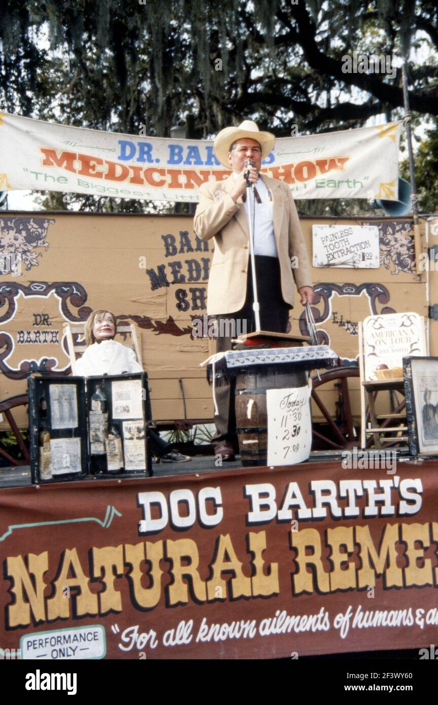 A travelling outdoor showman and entertainer, Doctor Barth and his ...