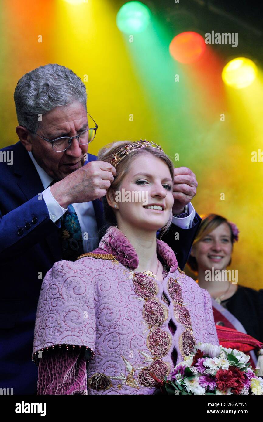 Lahr, Marktplatz: Eröffnung der Chrysanthema mit der Krönung von Sonja ...