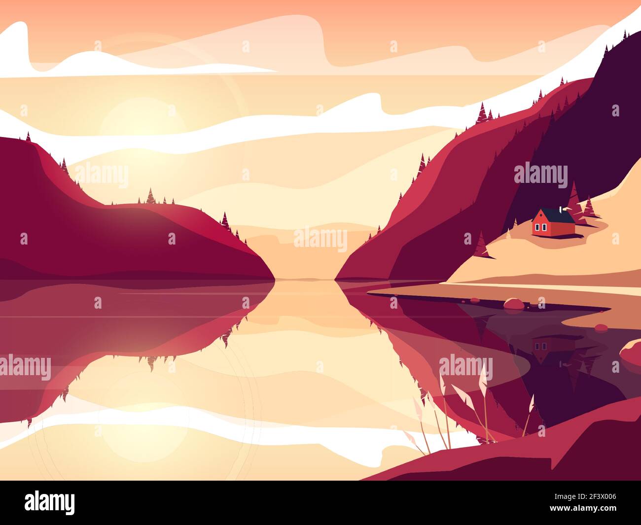 Fjord hiking Stock Vector Images - Alamy