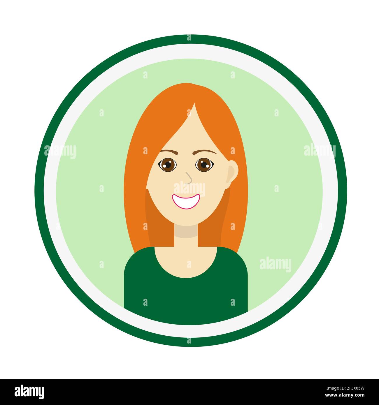 Female red hair green eyes Stock Vector Images - Alamy
