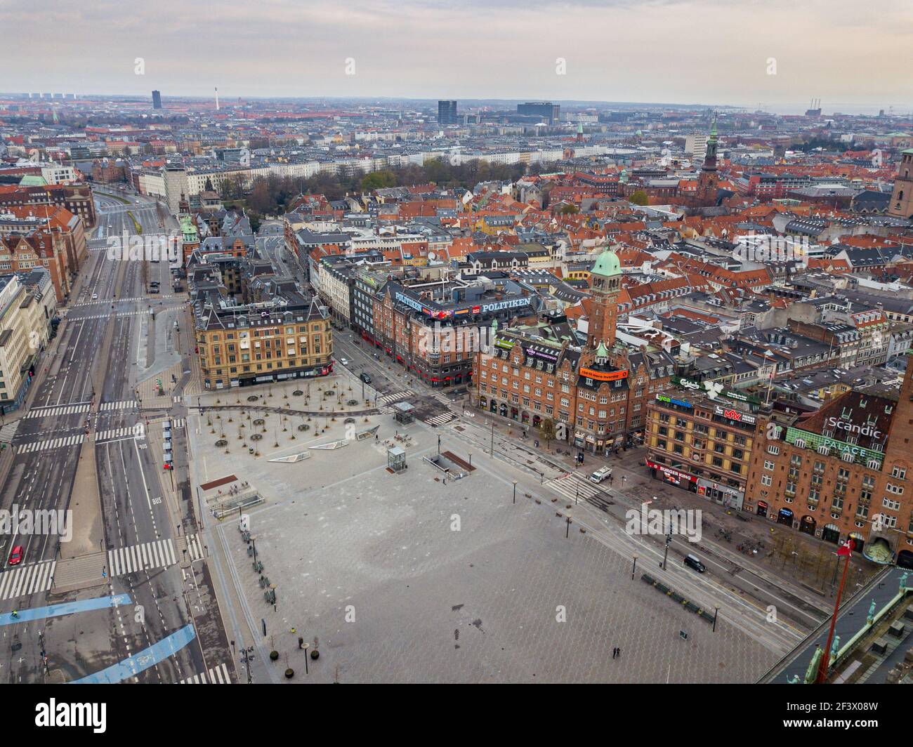 Copenhagen Town Hall Square Stock Photo - Alamy