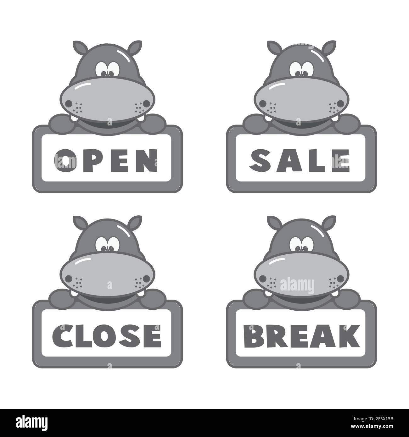 Hippo close Stock Vector Images - Alamy
