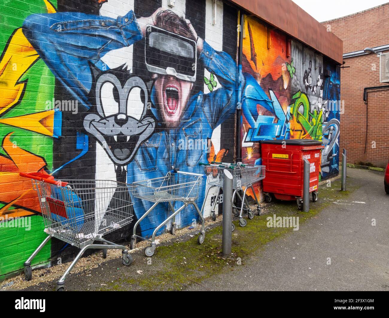 Following a grant from the council, a town centre wall has been ...