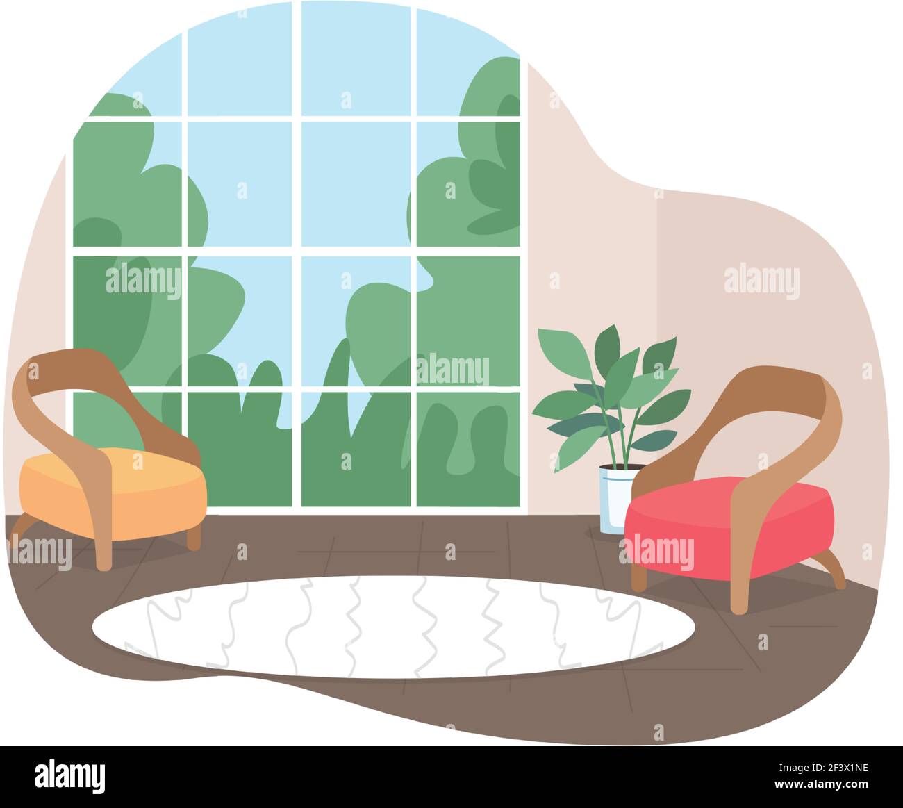 Home interior 2D vector web banner, poster Stock Vector Image & Art - Alamy