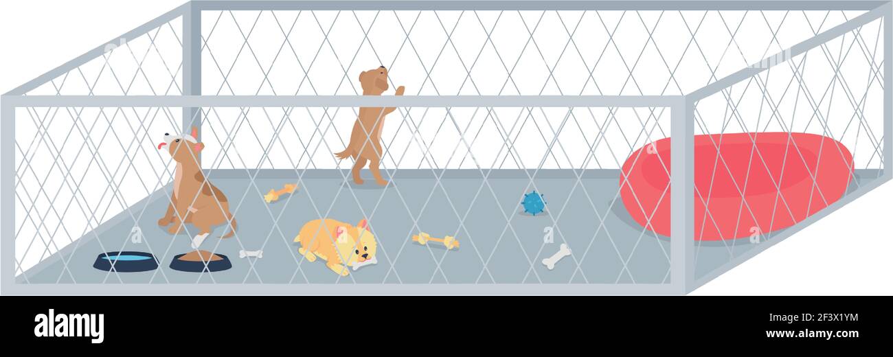 Puppy litter flat color vector detailed character Stock Vector Image ...