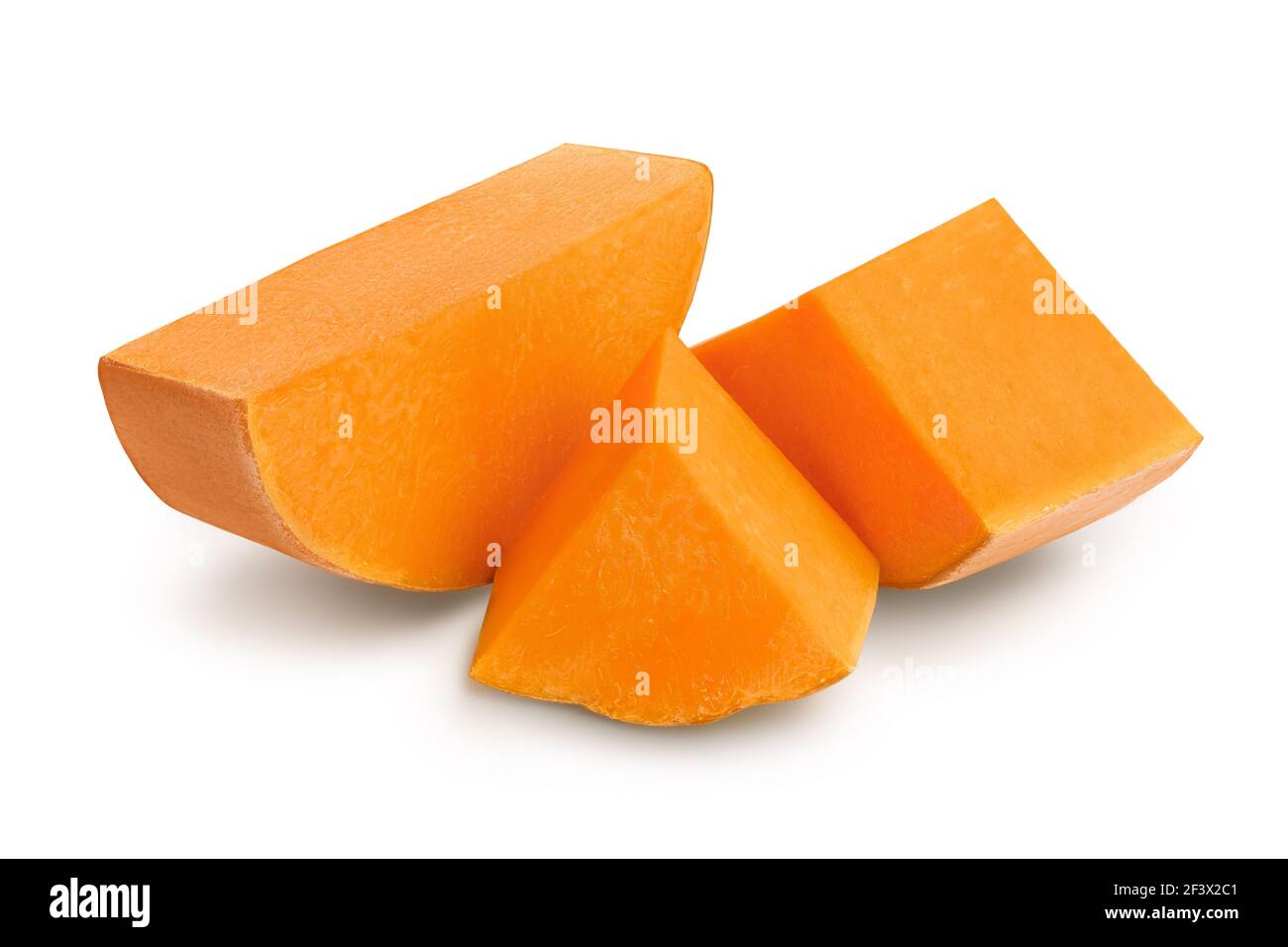 butternut squash slice isolated on white background with clipping path ...