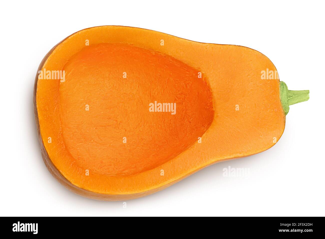 butternut squash half isolated on white background with clipping path ...