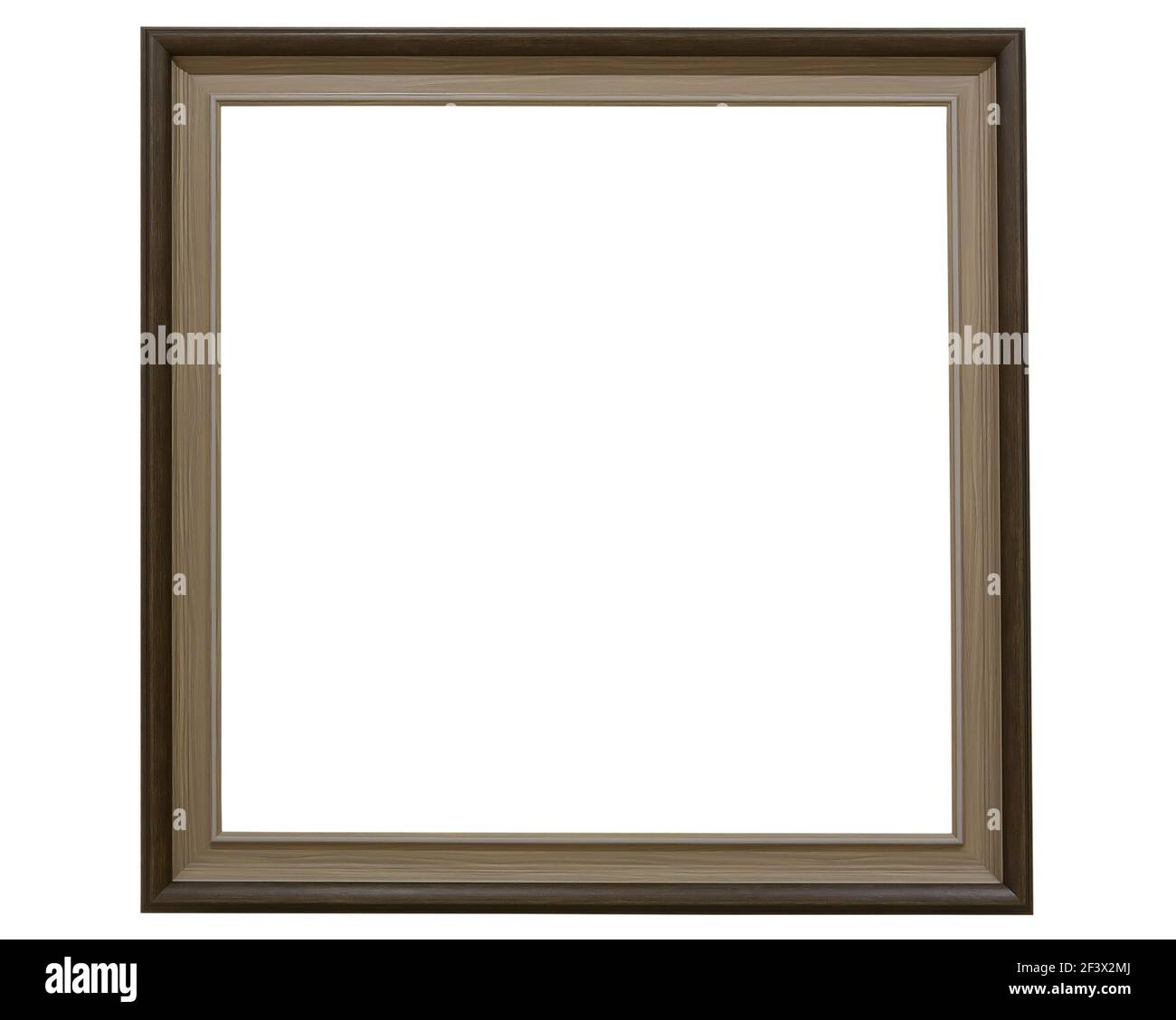 Simple square brown plastic photo frame. Isolated. Close-up Stock Photo ...