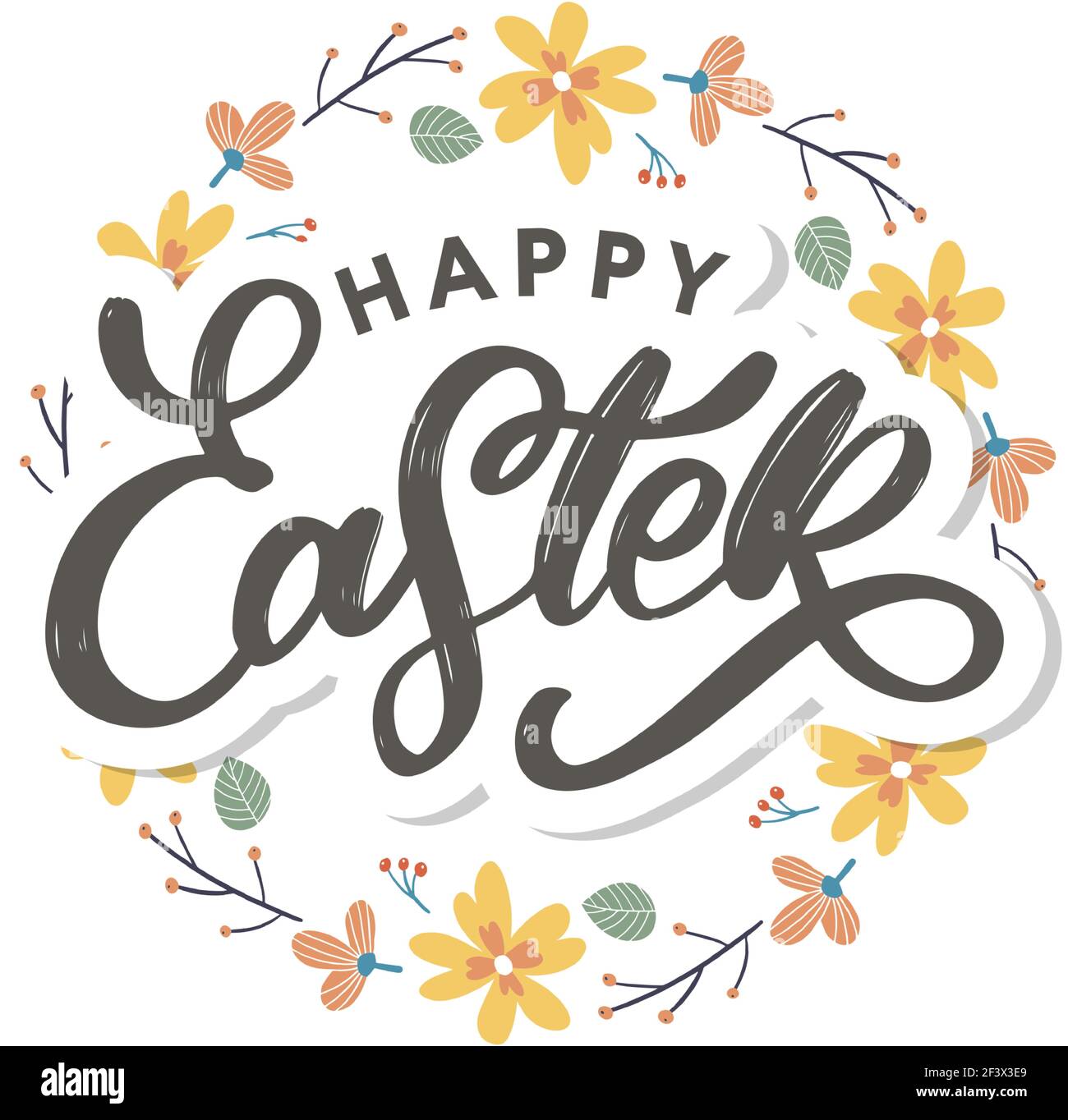 Easter day holiday badge Stock Vector Images - Alamy