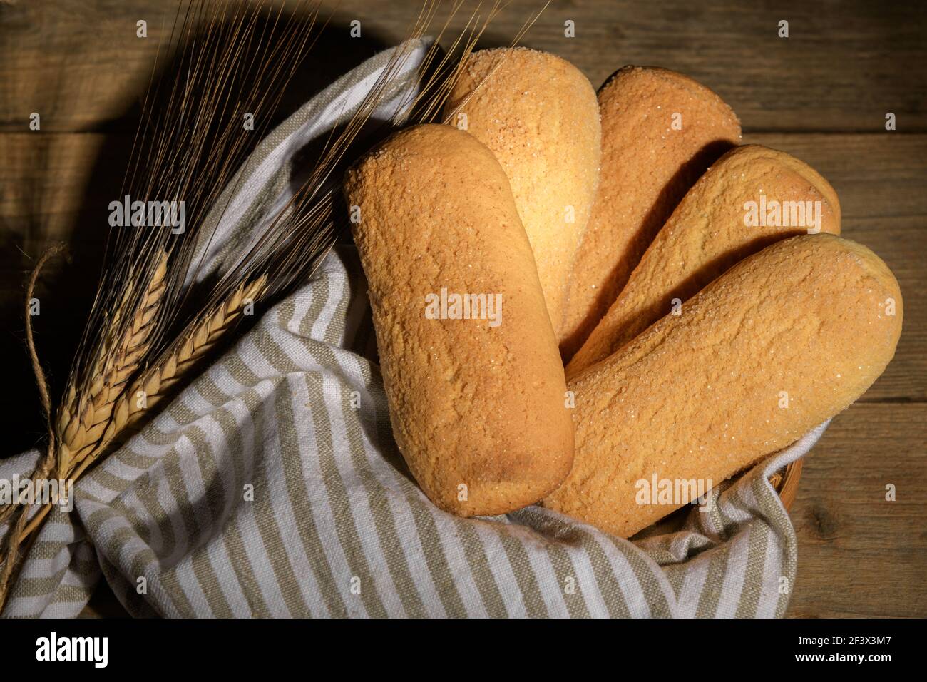 Freshly baked homemade italian crunchy cookies, made in Puglia Stock ...