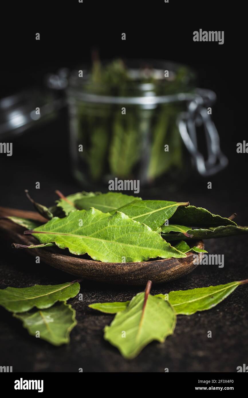 Green bay leaves hi-res stock photography and images - Alamy