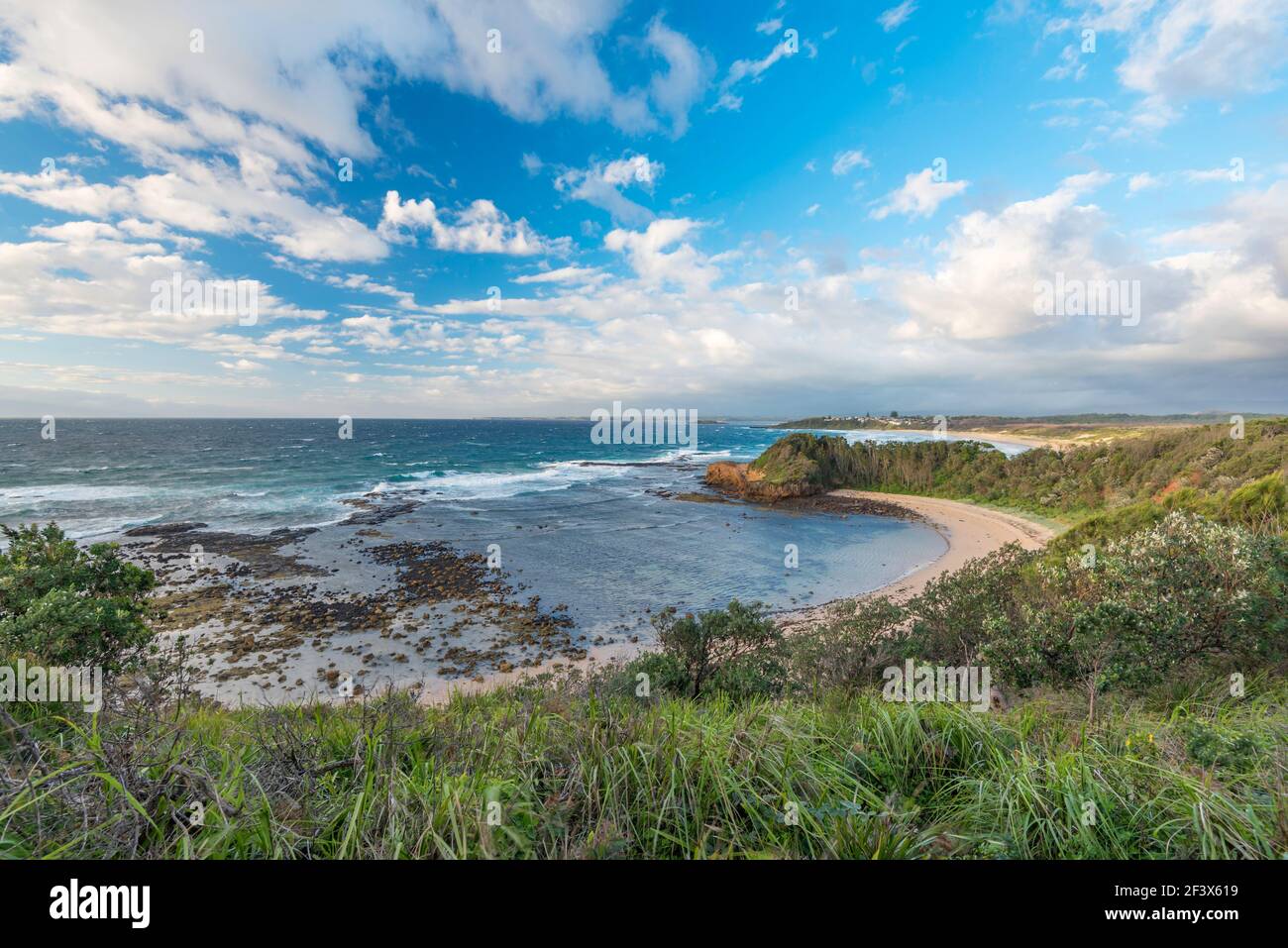 A view south from Red Head at Bendalong on the New South Wales south ...