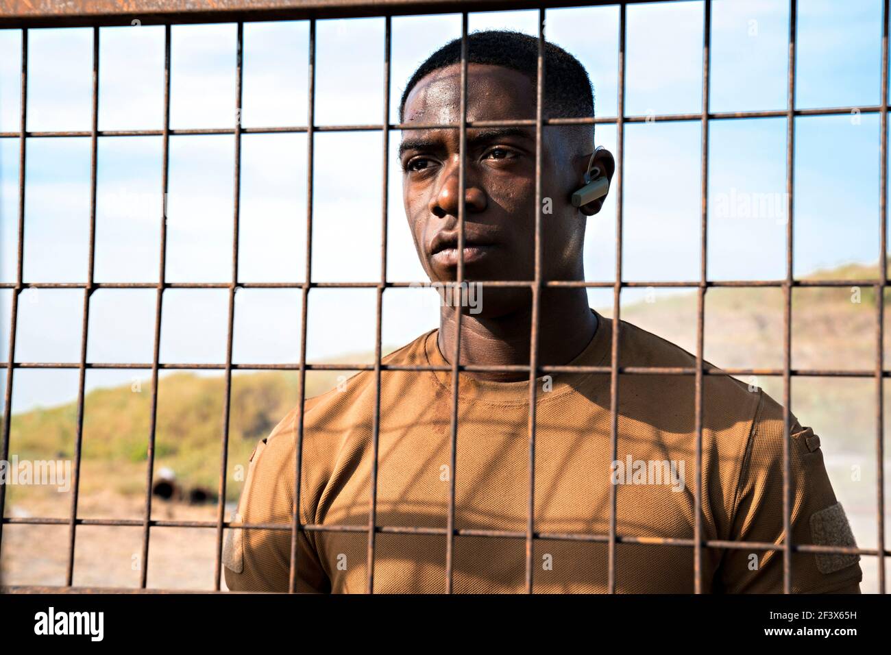 DAMSON IDRIS in OUTSIDE THE WIRE (2021), directed by MIKAEL HAFSTROM ...