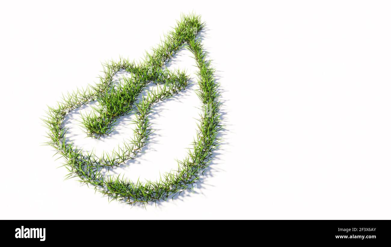 Concept or conceptual green summer lawn grass isolated on white ...