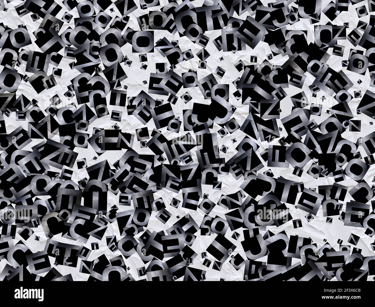 heap of abstract chaotic alphabet letters Stock Photo - Alamy