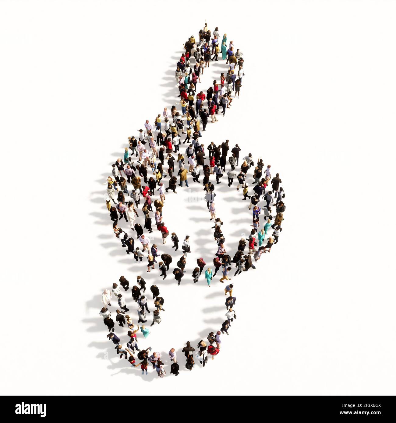 Concept or conceptual large community of people forming the image of a ...