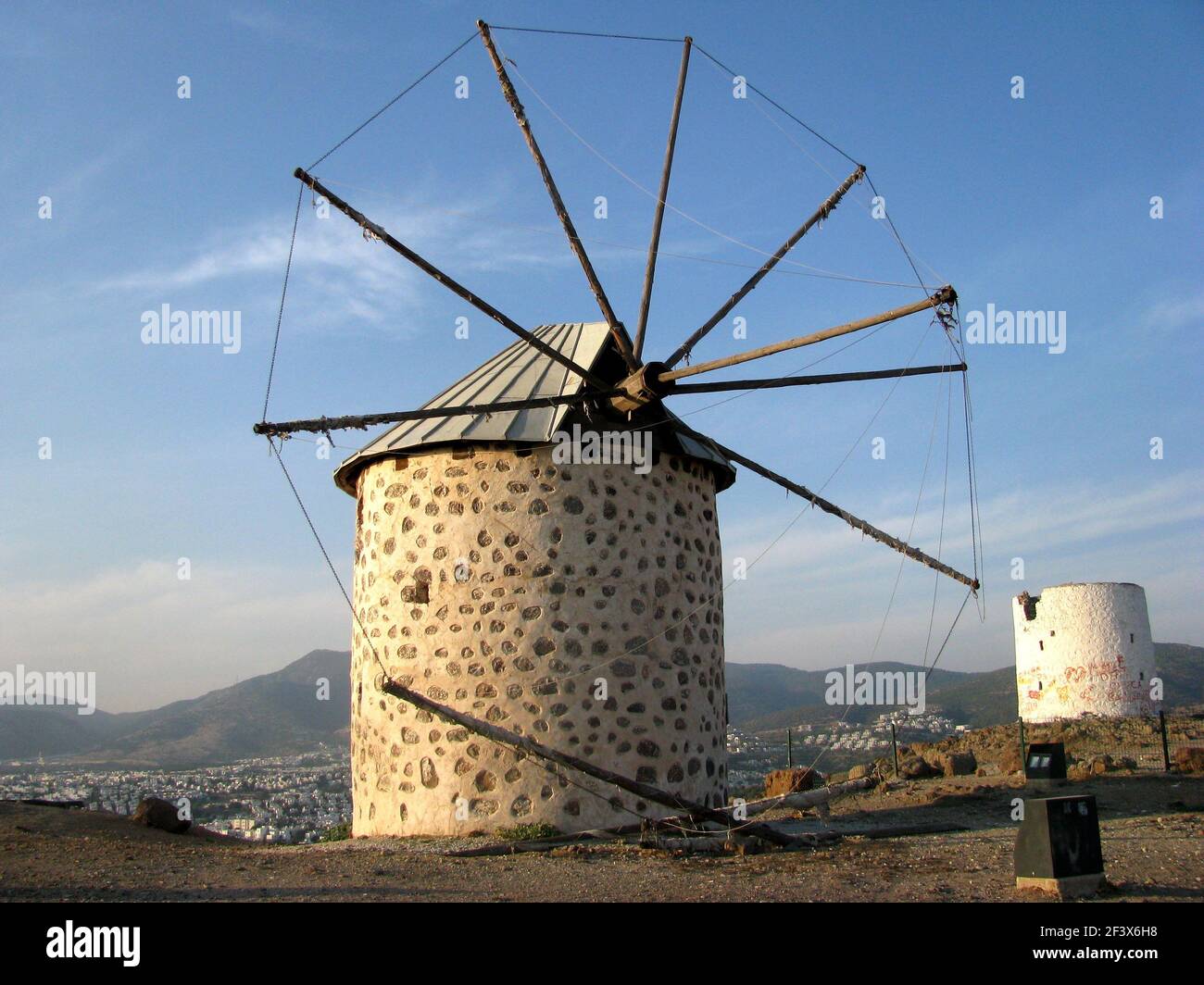 the old windmills of Bodrum Stock Photo - Alamy