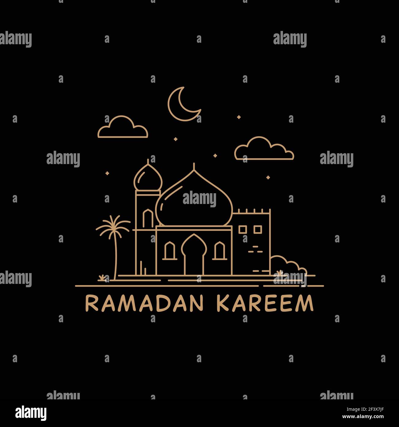 Ramadan concept golden month Stock Vector Images - Alamy