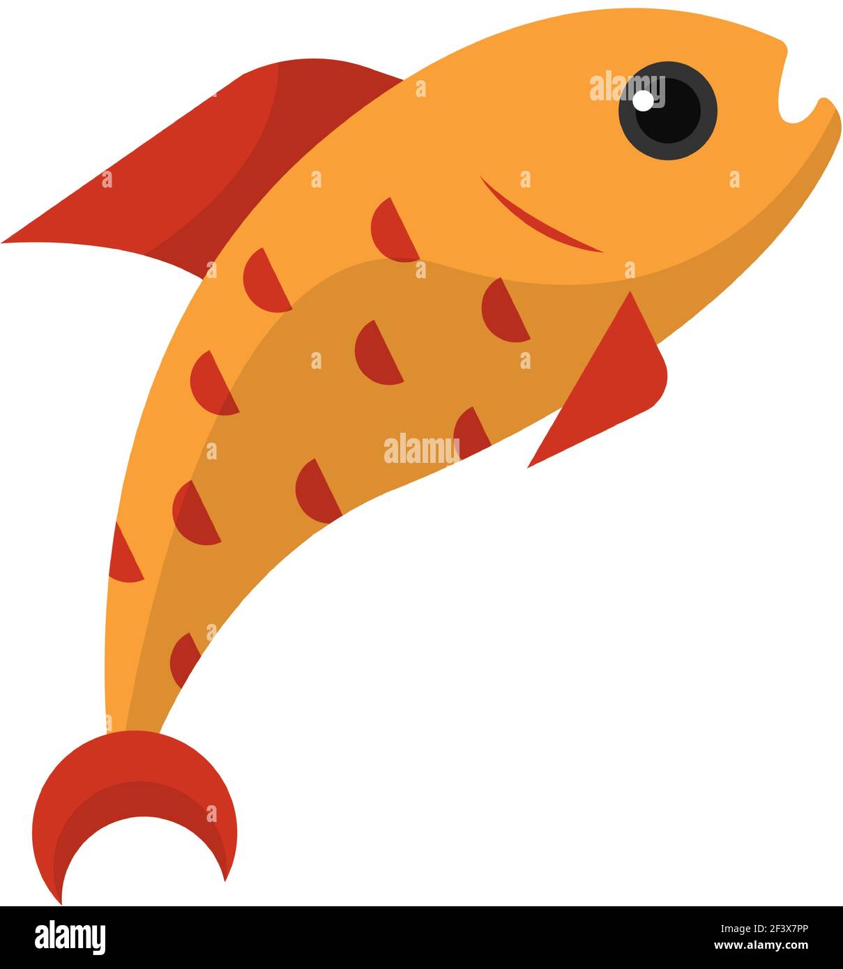 Fish flat vector isolated on white background Stock Vector Image & Art ...