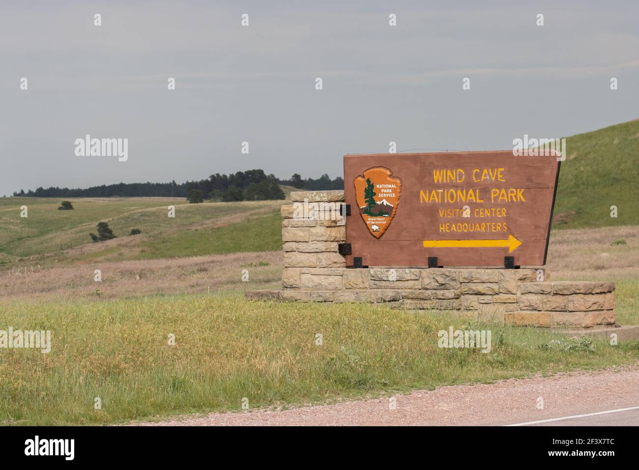 Wind Cave National Park - Entrance Sign June 28th, 2020 Stock Photo - Alamy