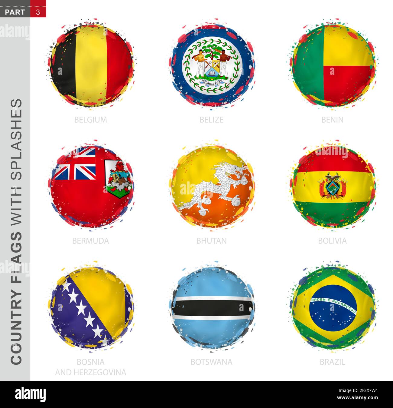 Bhutan flag vector vectors hi-res stock photography and images - Alamy